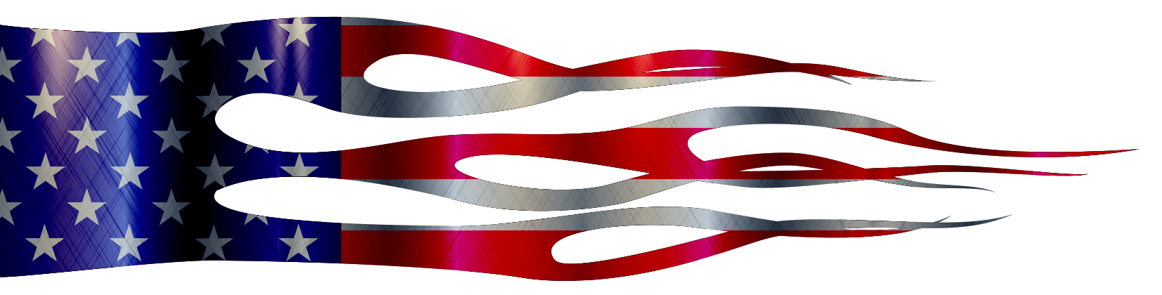 Metallic US Flag Flame | White Water Archery