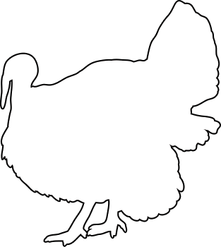 Turkey Tom Silhouette White Version | White Water Archery