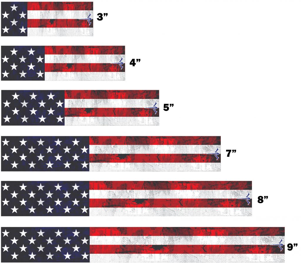 Vintage American Flag Arrow Wraps | White Water Archery