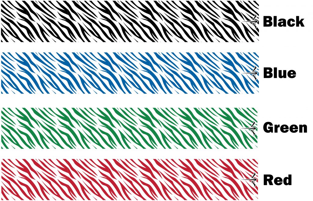 Zebra Print in Color Arrow Wraps | White Water Archery