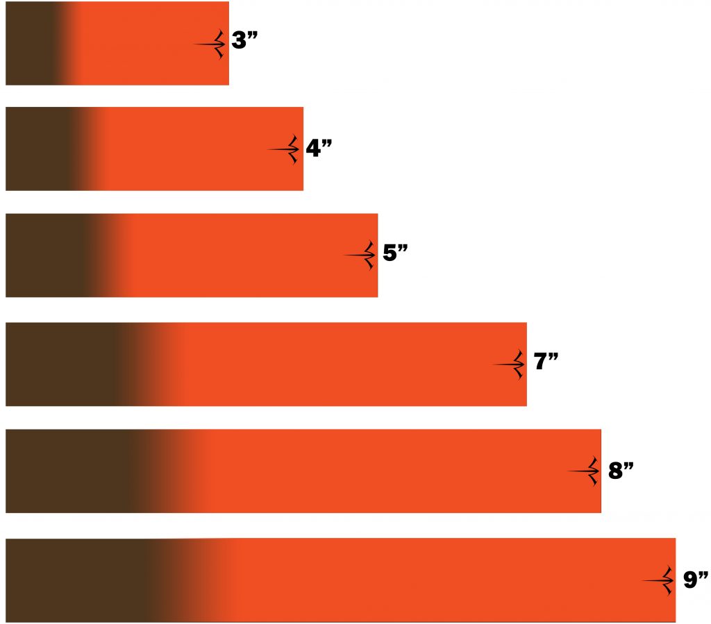 Orange Background Solid Fade Arrow Wraps | White Water Archery