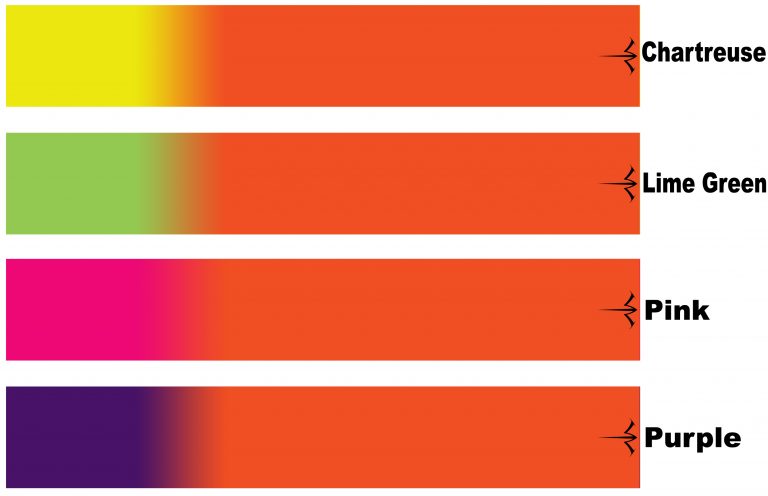 Orange Background Solid Fade Arrow Wraps | White Water Archery