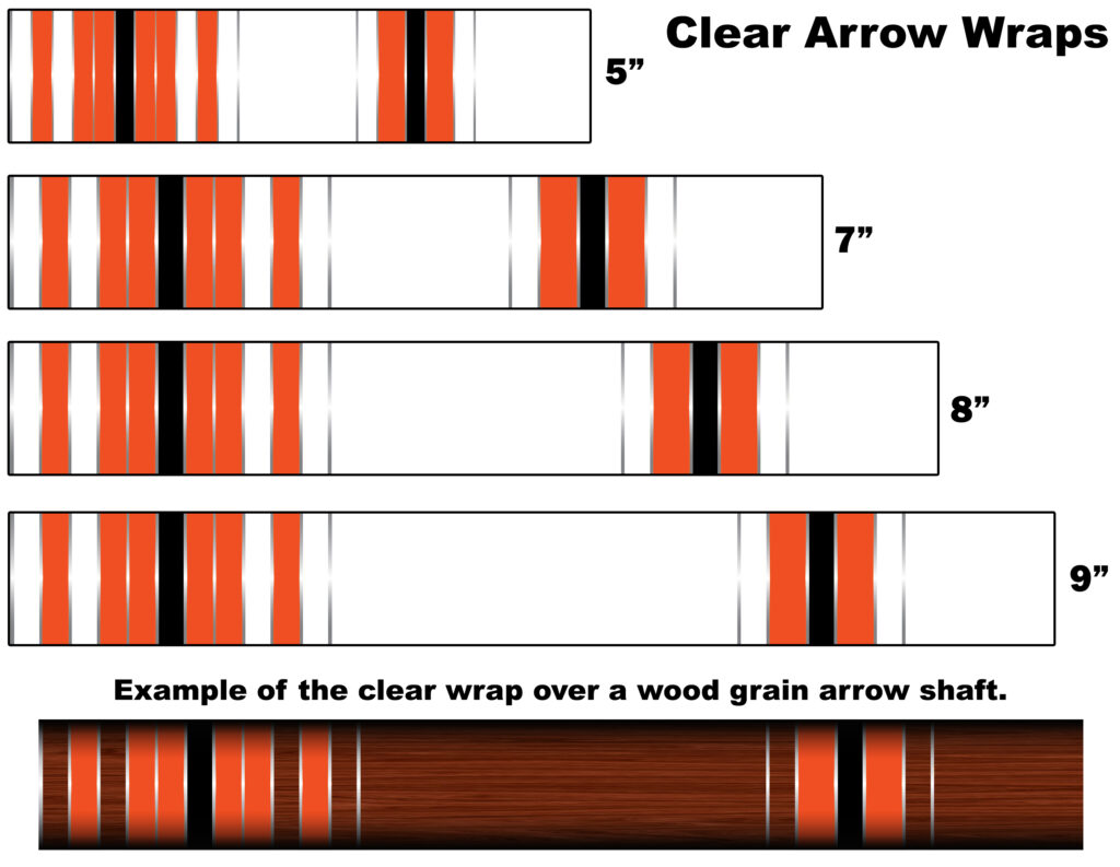 Clear Traditional 8 Arrow Wraps with Cresting (11 Colors Available ...