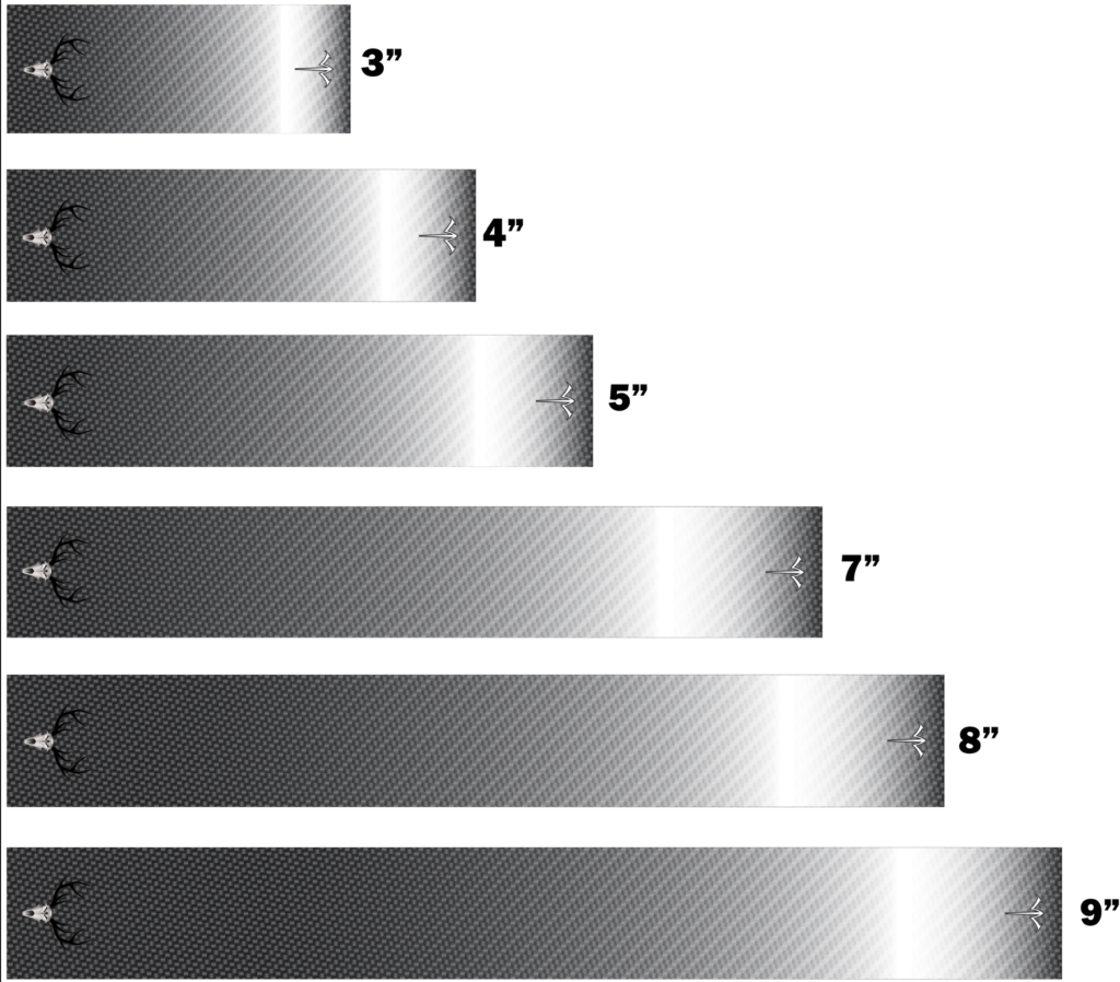 Carbon Fiber Fade Euro Mount Deer Arrow Wraps | White Water Archery