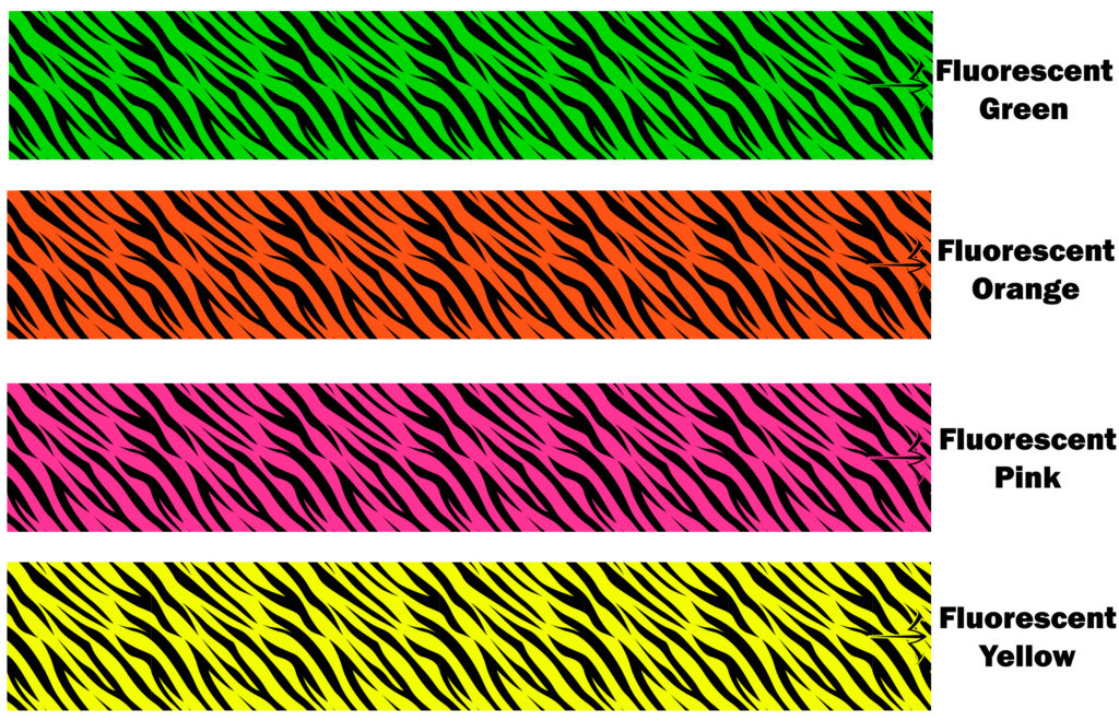 Zebra Print Fluorescent Neon Arrow Wraps | White Water Archery