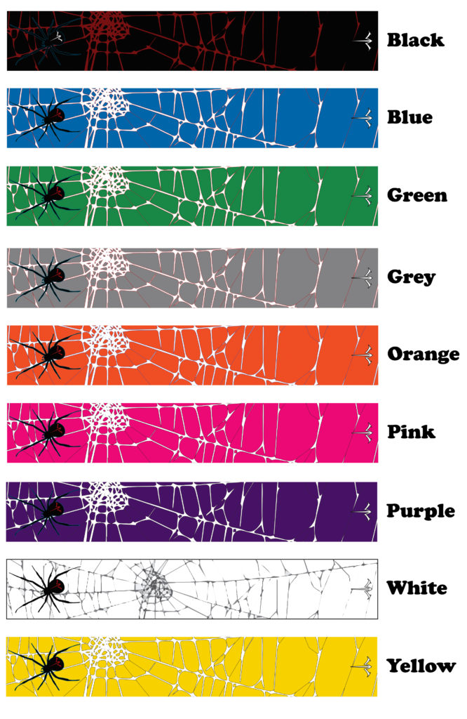 Black Widow Spider Web Color Arrow Wraps | White Water Archery