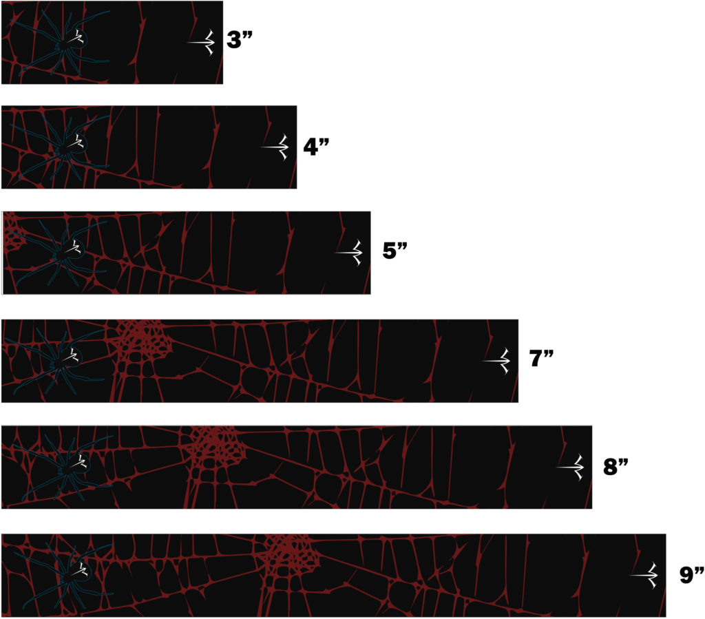 Black Widow Spider Web Color Arrow Wraps | White Water Archery