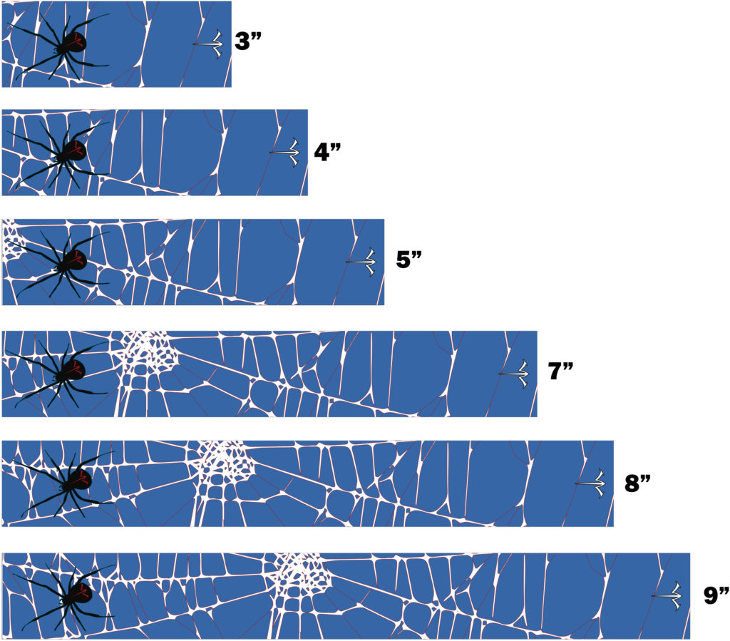 Black Widow Spider Web Color Arrow Wraps | White Water Archery