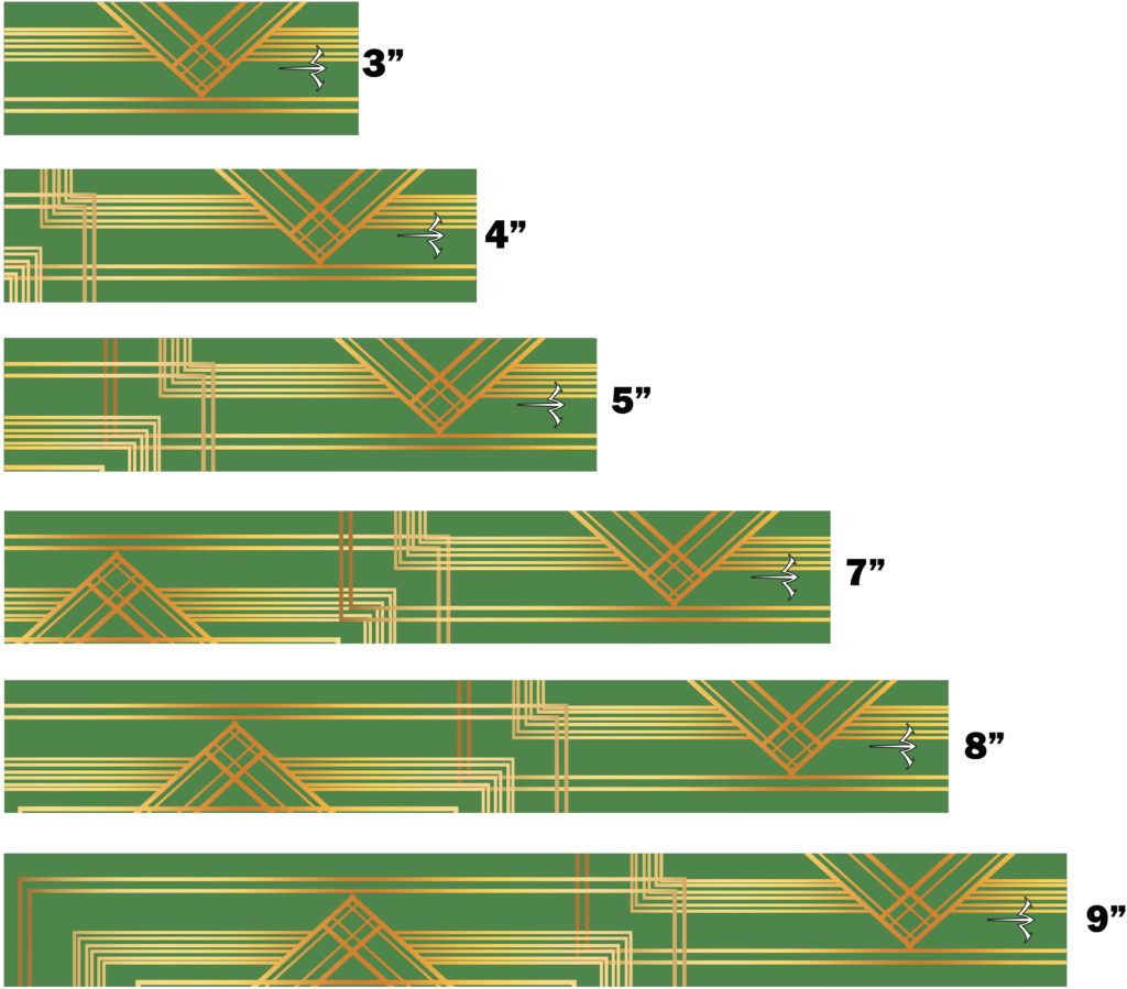 Art Deco Geometric Arrow Wraps | White Water Archery