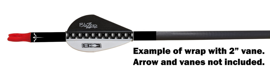 Lightning Bolt Storm Icon 2 Inch Vane Design Arrow Wraps | White Water ...