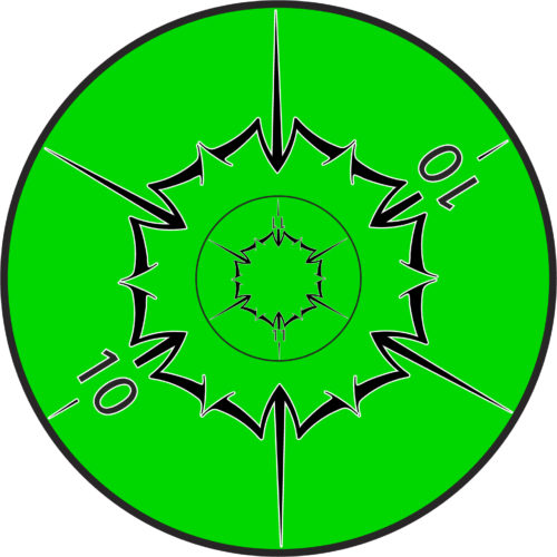 3d Scoring – Solid Color 10 Ring – IBO Center Bullseye 5″ Decals ...