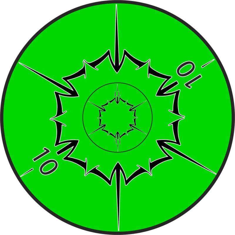 3d Scoring – Solid Color 10 Ring – IBO Center Bullseye 5″ Decals ...