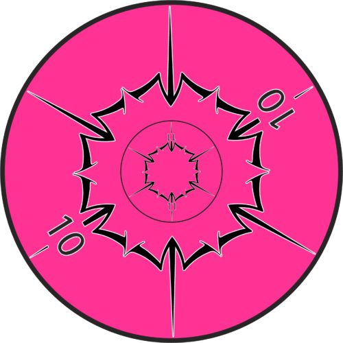 3d Scoring – Solid Color 10 Ring – IBO Center Bullseye 5″ Decals ...