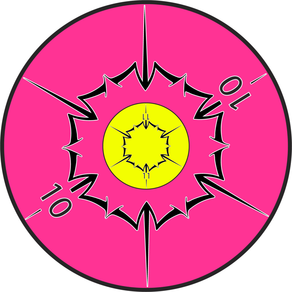 3d Scoring – Bi Color 10 Ring – IBO Center Bullseye 5″ Decals | White ...