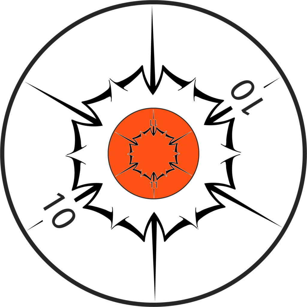 3d Scoring – Bi Color 10 Ring – IBO Center Bullseye 5″ Decals | White ...