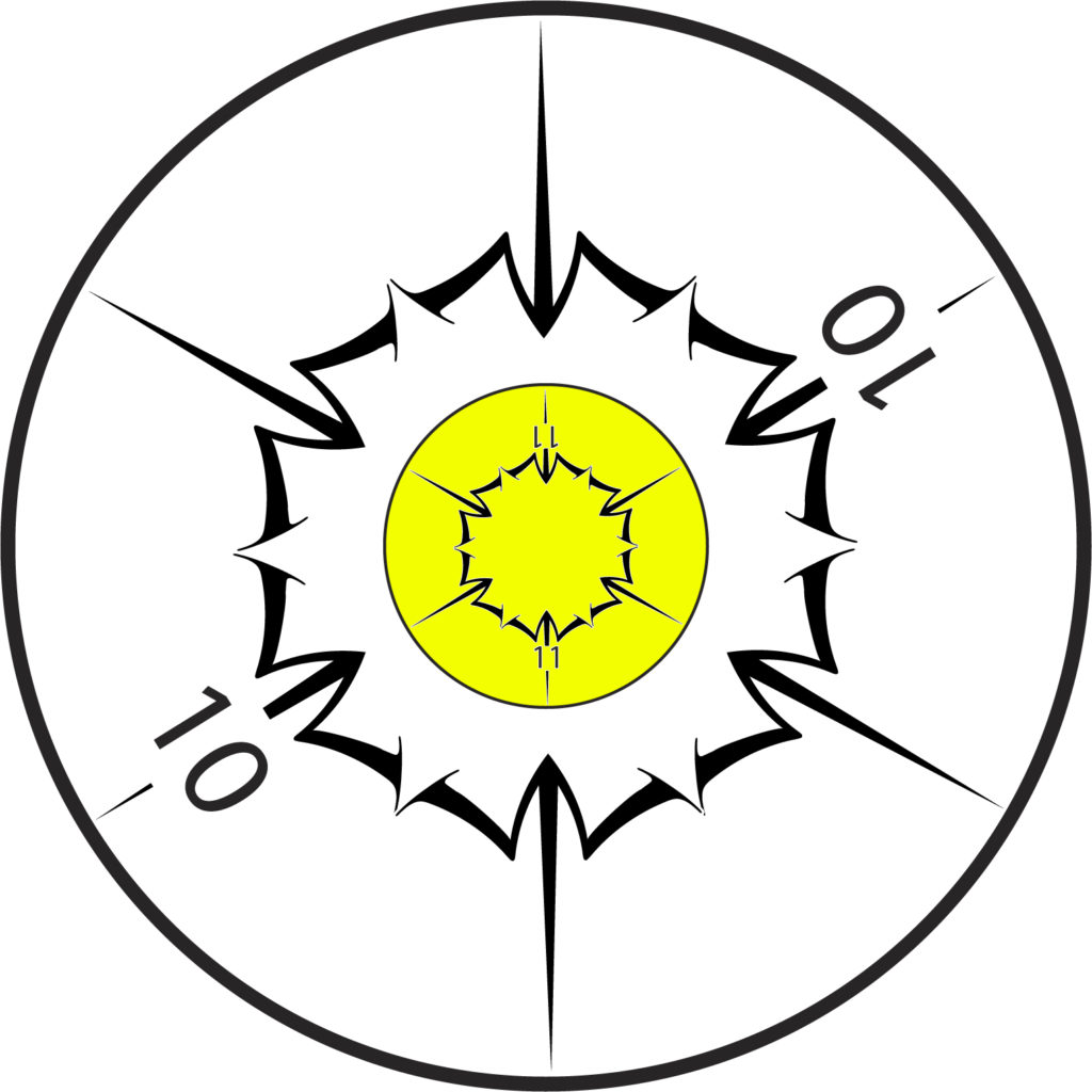 3d Scoring – Bi Color 10 Ring – IBO Center Bullseye 5″ Decals | White ...