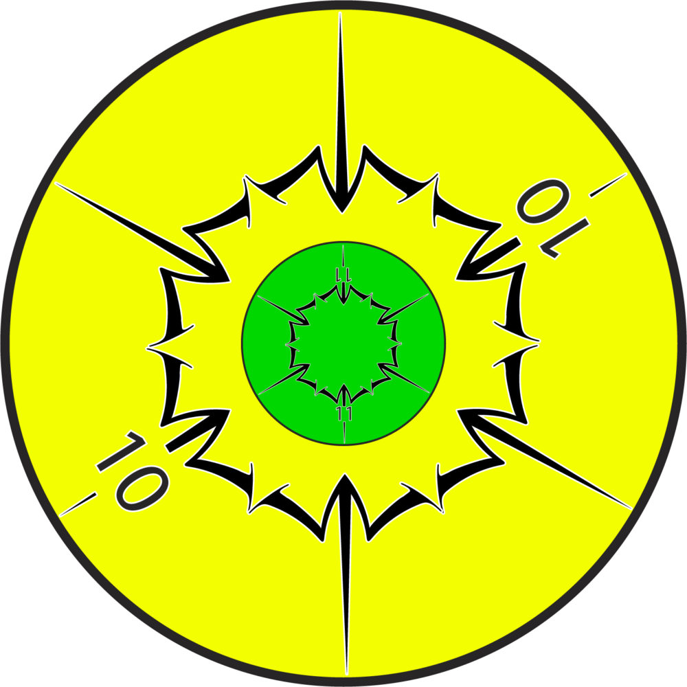 3d Scoring – Bi Color 10 Ring – IBO Center Bullseye 5″ Decals | White ...