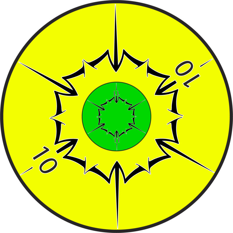 3d Scoring – Bi Color 10 Ring – IBO Center Bullseye 5″ Decals | White ...