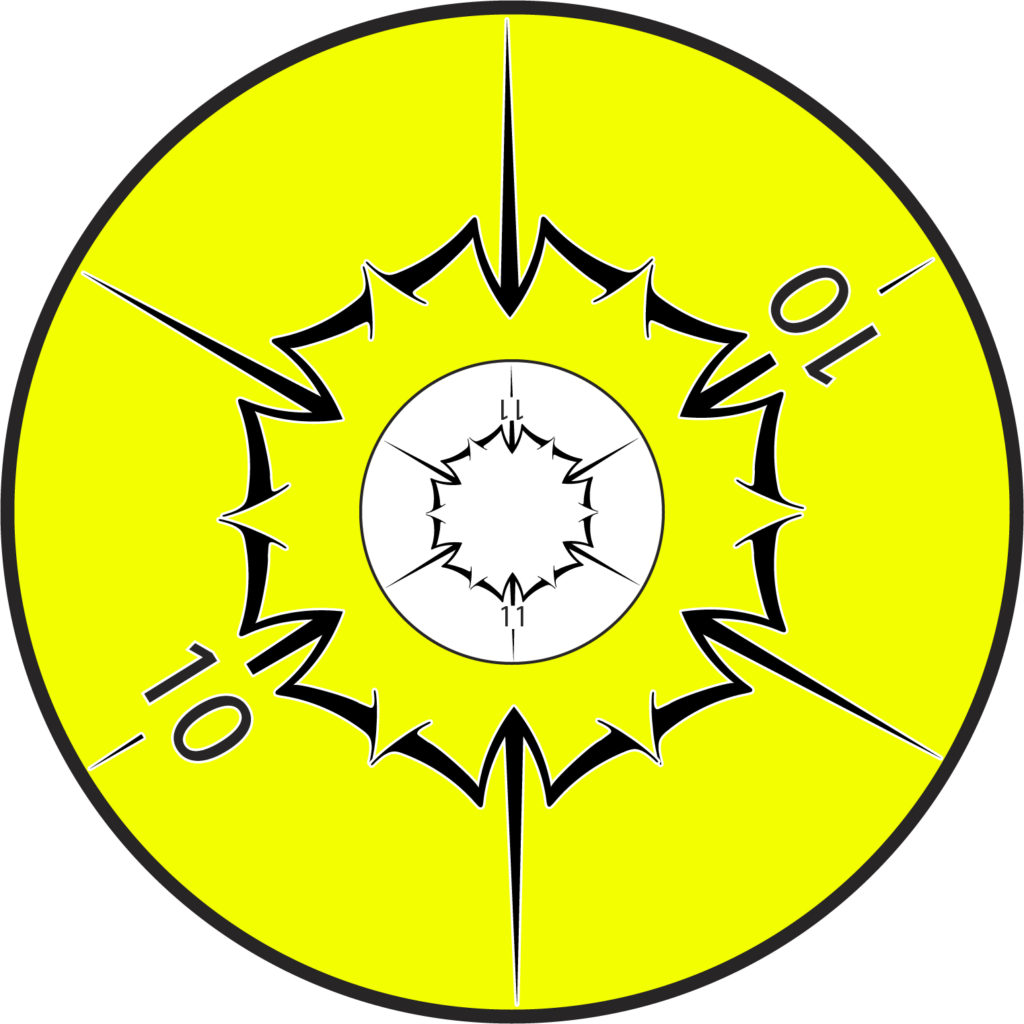 3d Scoring – Bi Color 10 Ring – IBO Center Bullseye 5″ Decals | White ...