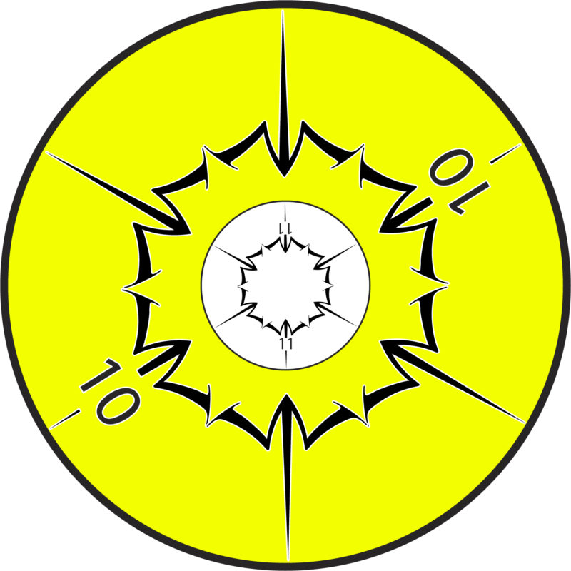 3d Scoring – Bi Color 10 Ring – IBO Center Bullseye 5″ Decals | White ...