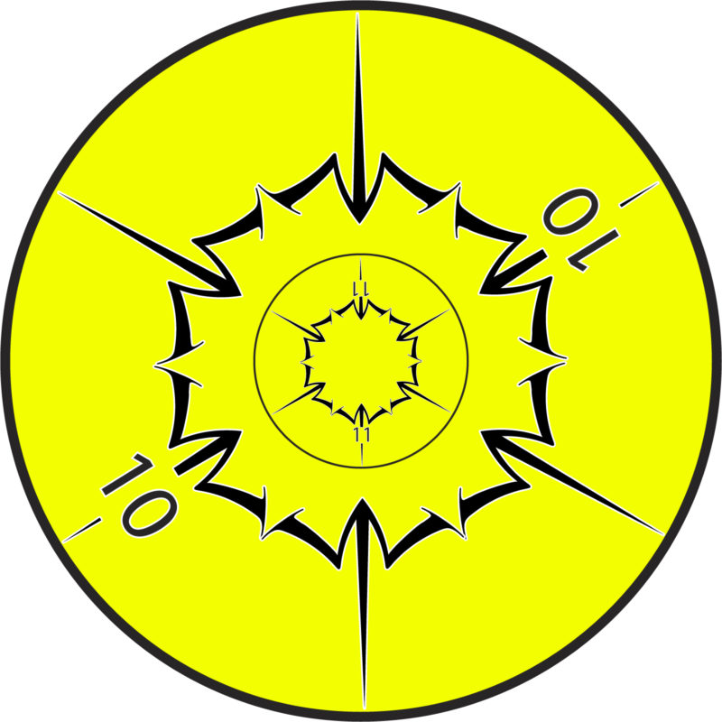 3d Scoring – Solid Color 10 Ring – IBO Center Bullseye 5″ Decals ...