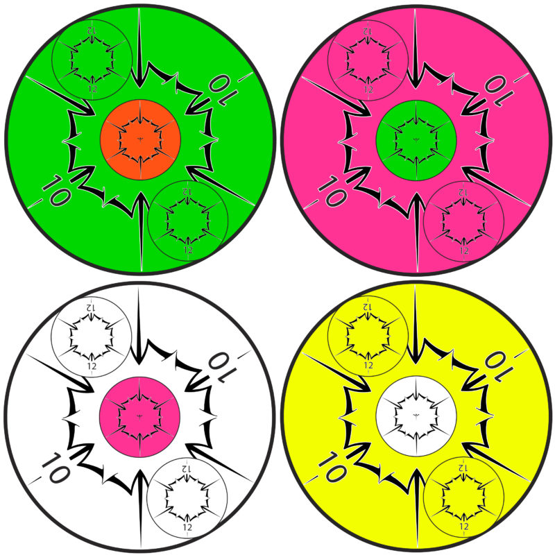 3d Scoring – Bi Color 10 Ring – ASA Middle Colored 12 Ring Bullseye 5 ...