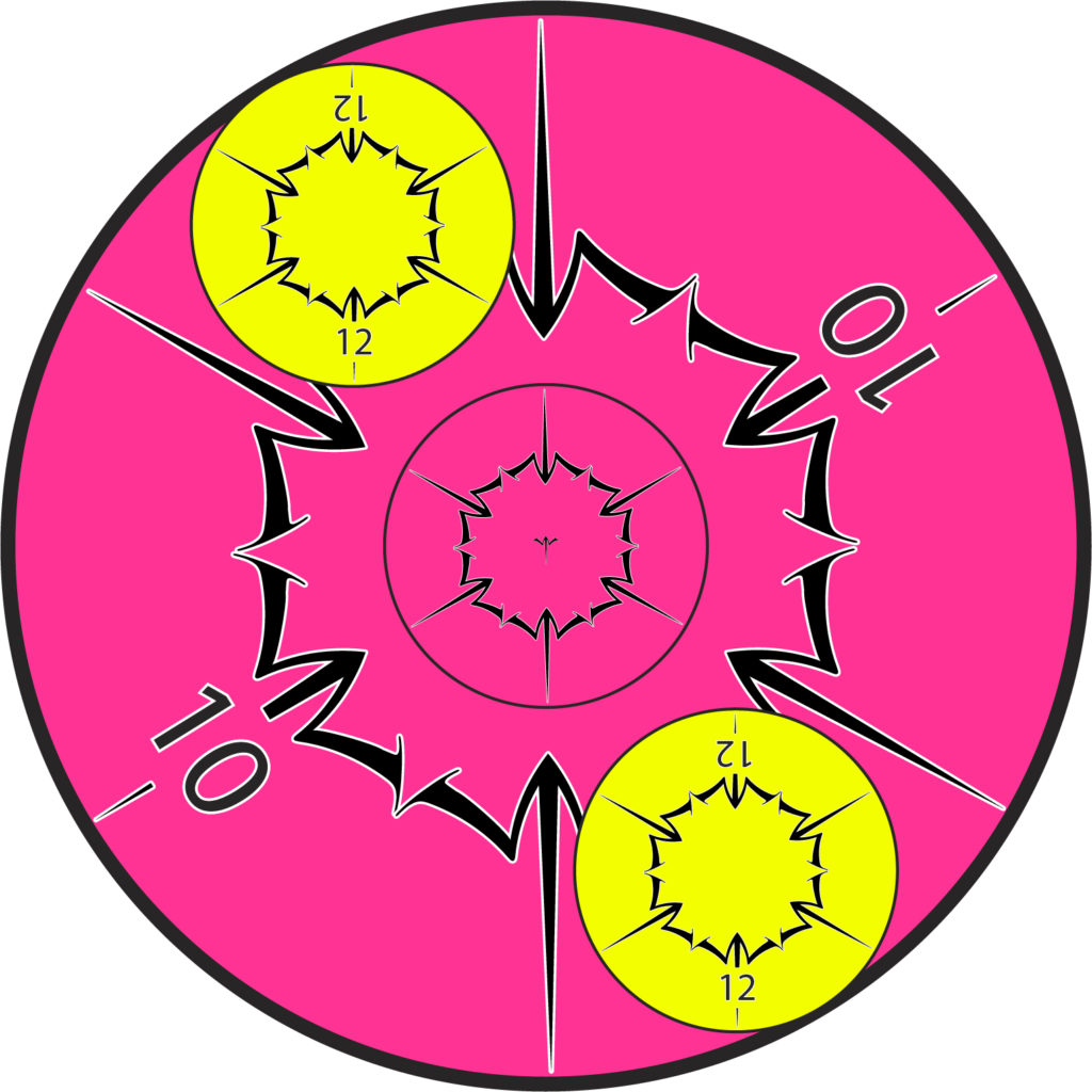 3d Scoring – Bi Color 10 Ring – ASA High Low Colored Bullseye 5″ Decals ...