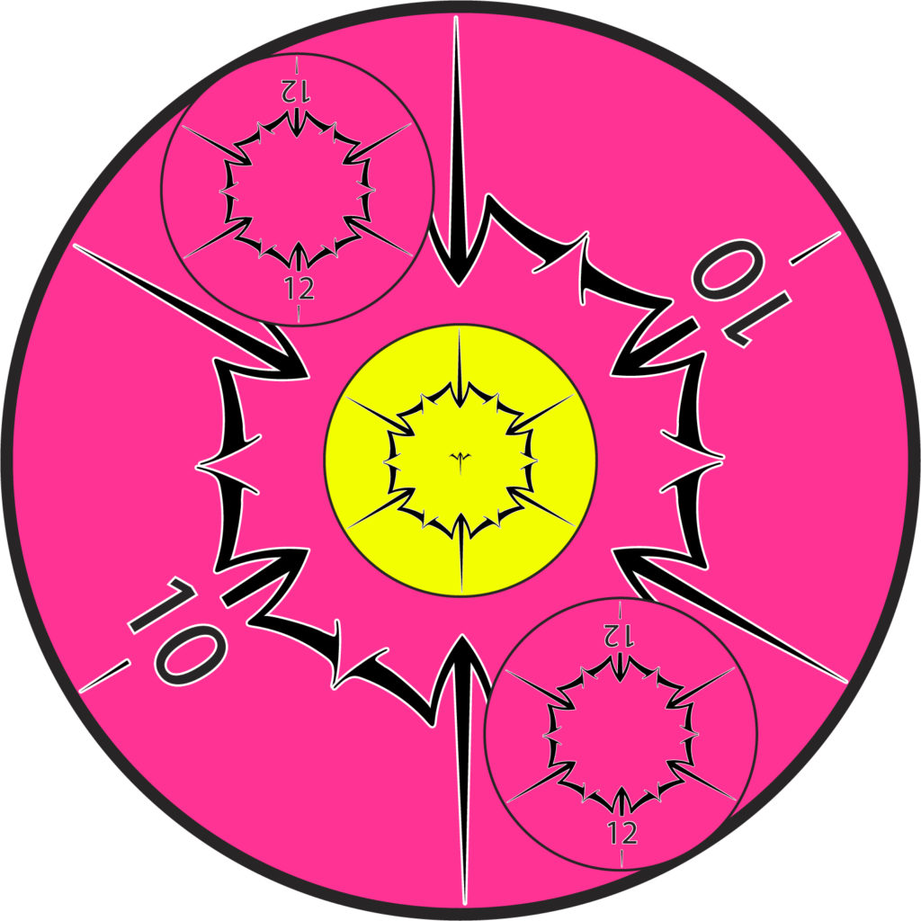 3d Scoring – Bi Color 10 Ring – ASA Middle Colored 12 Ring Bullseye 5 ...