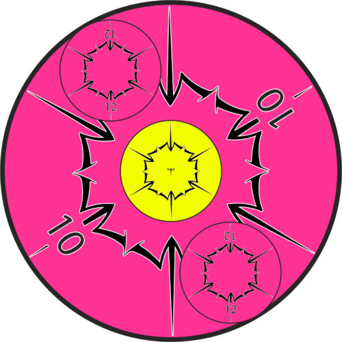 3d Scoring – Bi Color 10 Ring – ASA Middle Colored 12 Ring Bullseye 5 ...