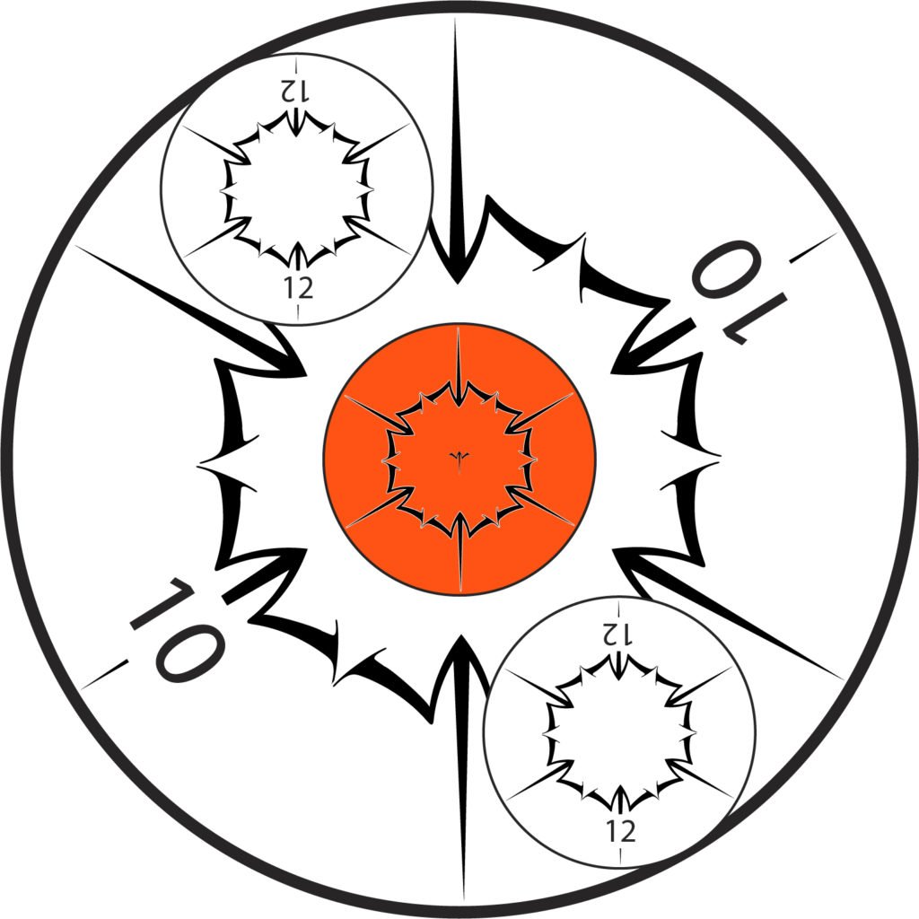 3d Scoring – Bi Color 10 Ring – ASA Middle Colored 12 Ring Bullseye 5 ...