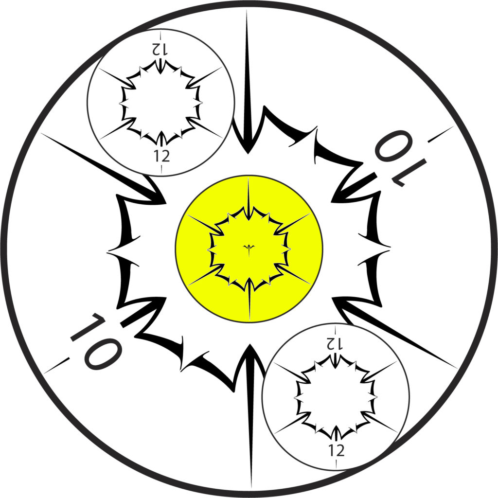 3d Scoring – Bi Color 10 Ring – ASA Middle Colored 12 Ring Bullseye 5 ...