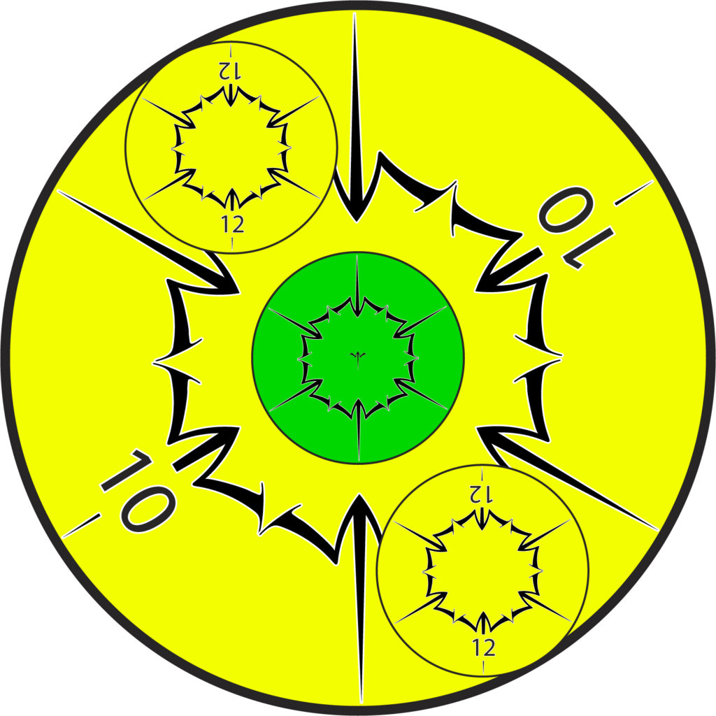 3d Scoring – Bi Color 10 Ring – ASA Middle Colored 12 Ring Bullseye 5 ...