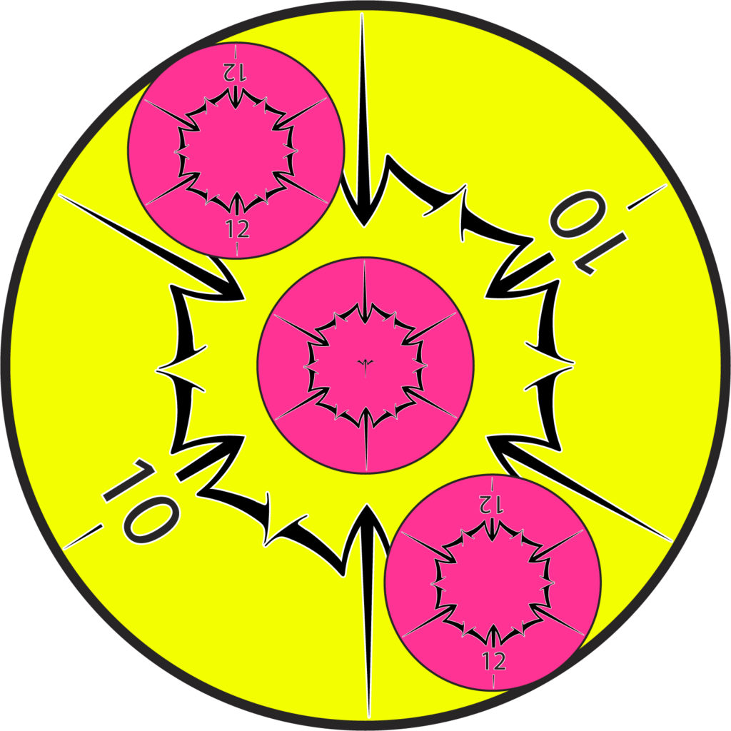 3d Scoring – Bi Color 10 Ring – ASA High Middle Low Colored 12 Ring ...