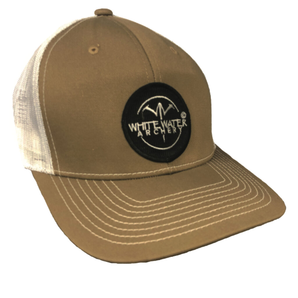 White Water Archery Structured Khaki Tan and White Cap Hat | White ...