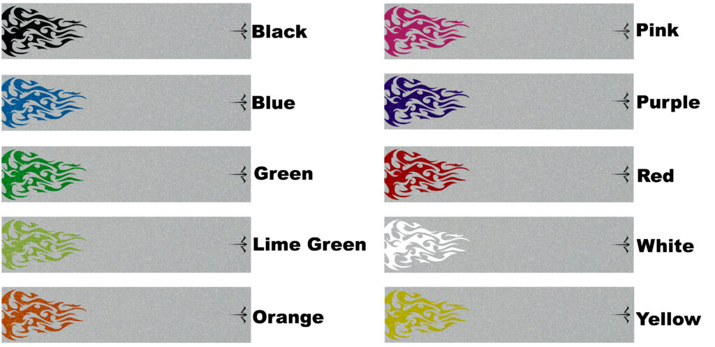 Tribal Fire Flames Reflective Arrow Wraps | White Water Archery
