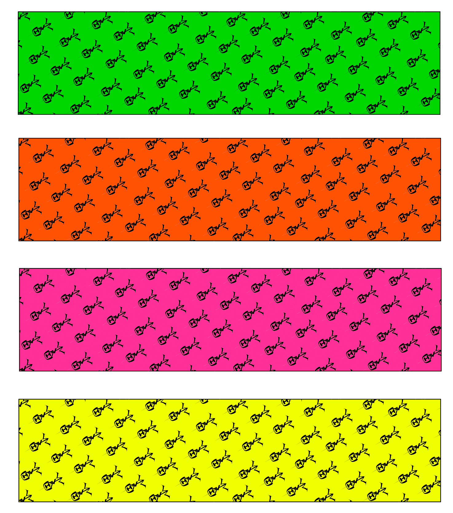 HWV Logo Custom Diagonal Tile Fluorescent Arrow Wraps | White Water Archery