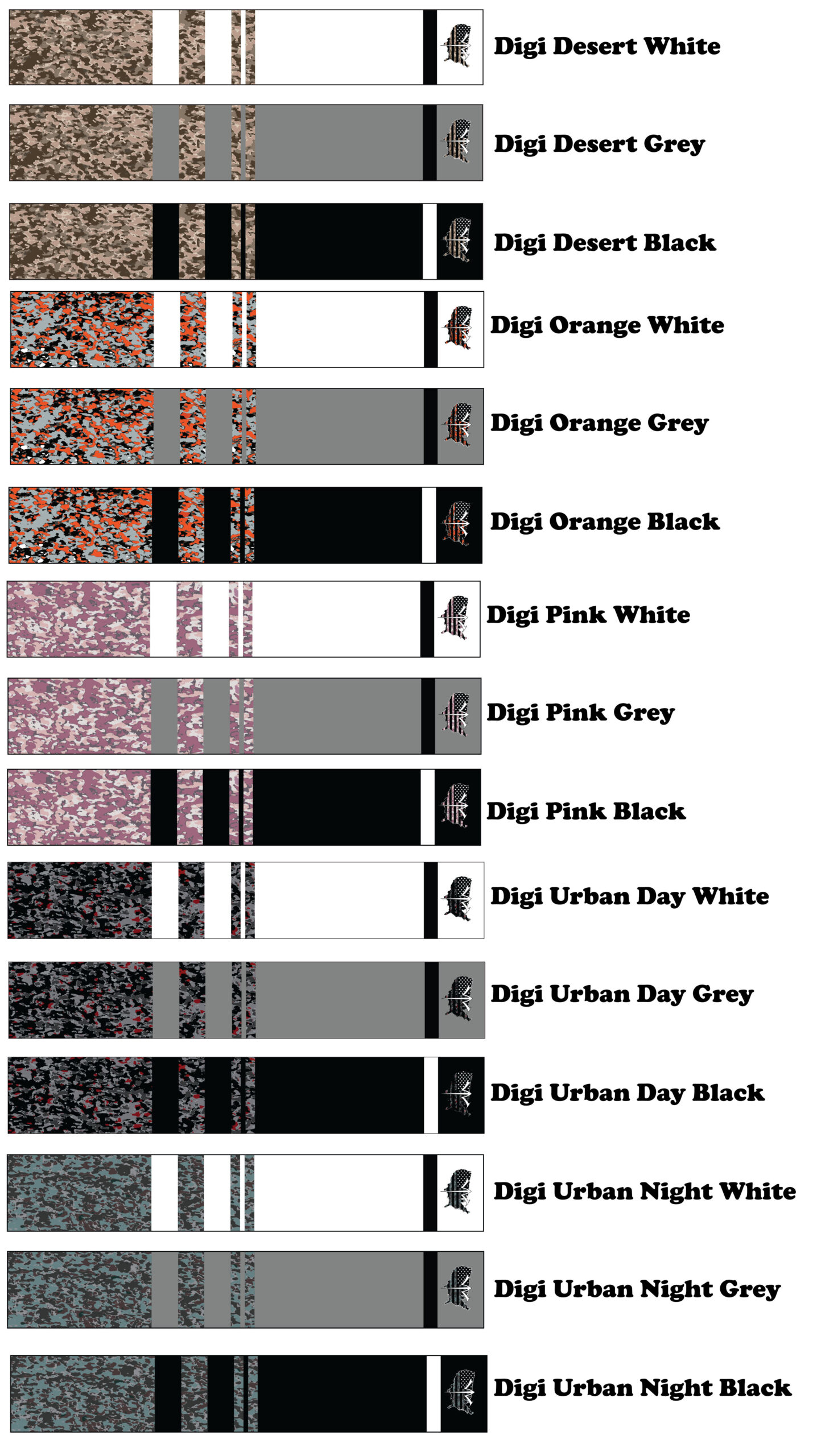 Digital Camo Traditional Arrow Wraps | White Water Archery