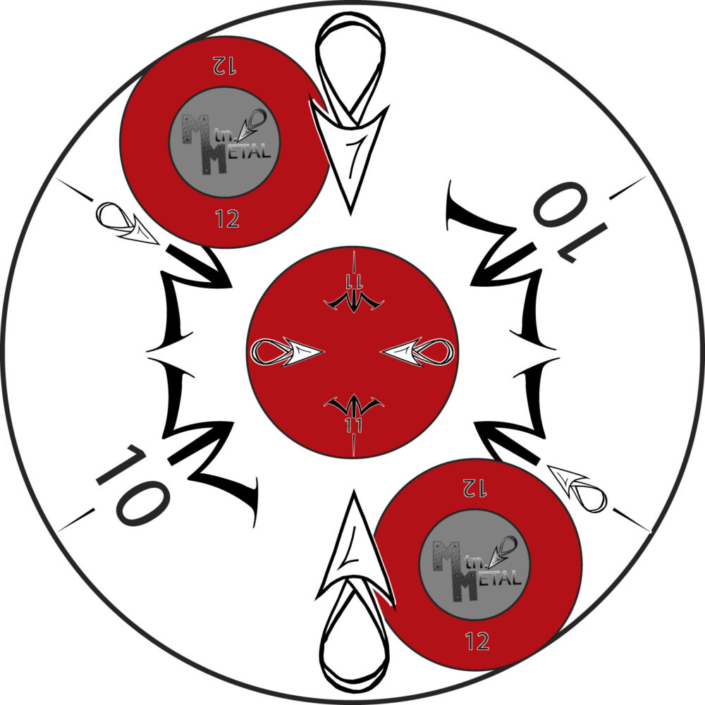 MtnMetal – 3d Scoring – ASA Bi-Colored 12 Ring Bullseye 5″ Decals ...