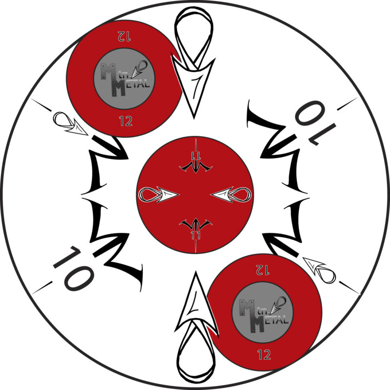 MtnMetal – 3d Scoring – ASA Bi-Colored 12 Ring Bullseye 5″ Decals ...