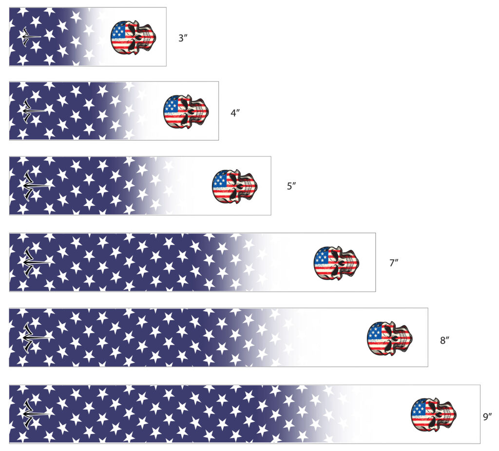 Stars American Flag Skull Fade Arrow Wraps | White Water Archery