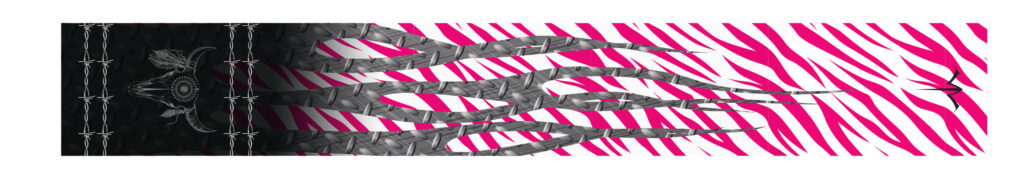 Cow Skull Pink Zebra Print Arrow Wraps | White Water Archery