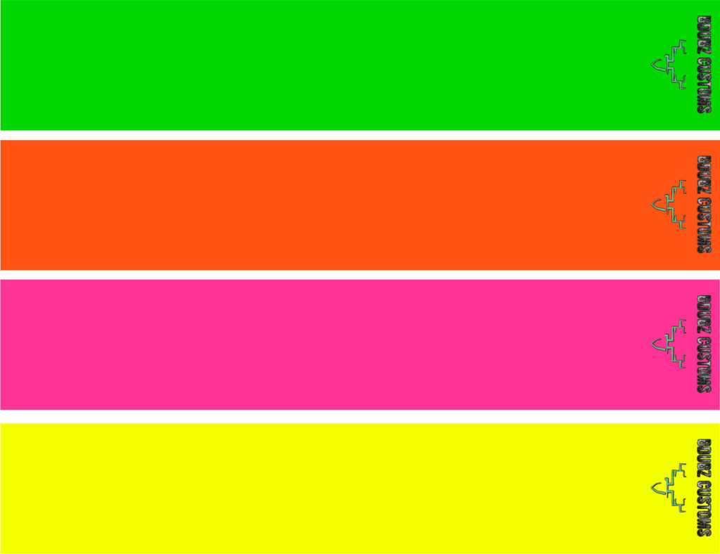 Custom BDubz Fluorescent Logo Arrow Wraps | White Water Archery