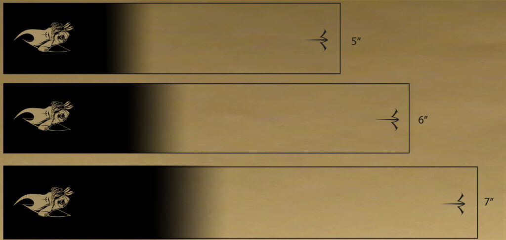 Metallic Gold Background Grim Reaper Fade Arrow Wraps | White Water Archery