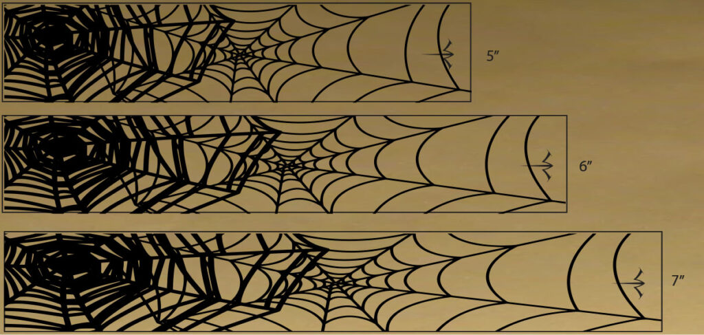 Metallic Gold Background Spider Web Arrow Wraps | White Water Archery