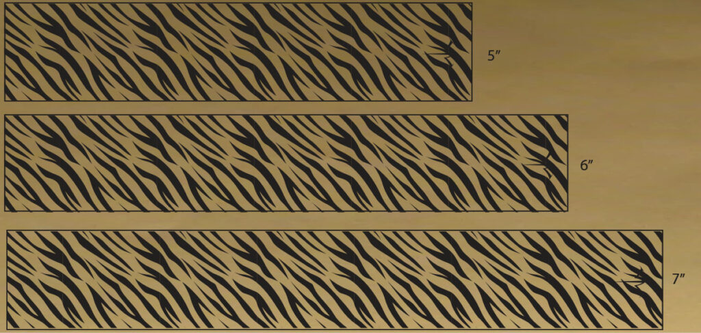 Metallic Gold Background Zebra Print Arrow Wraps | White Water Archery