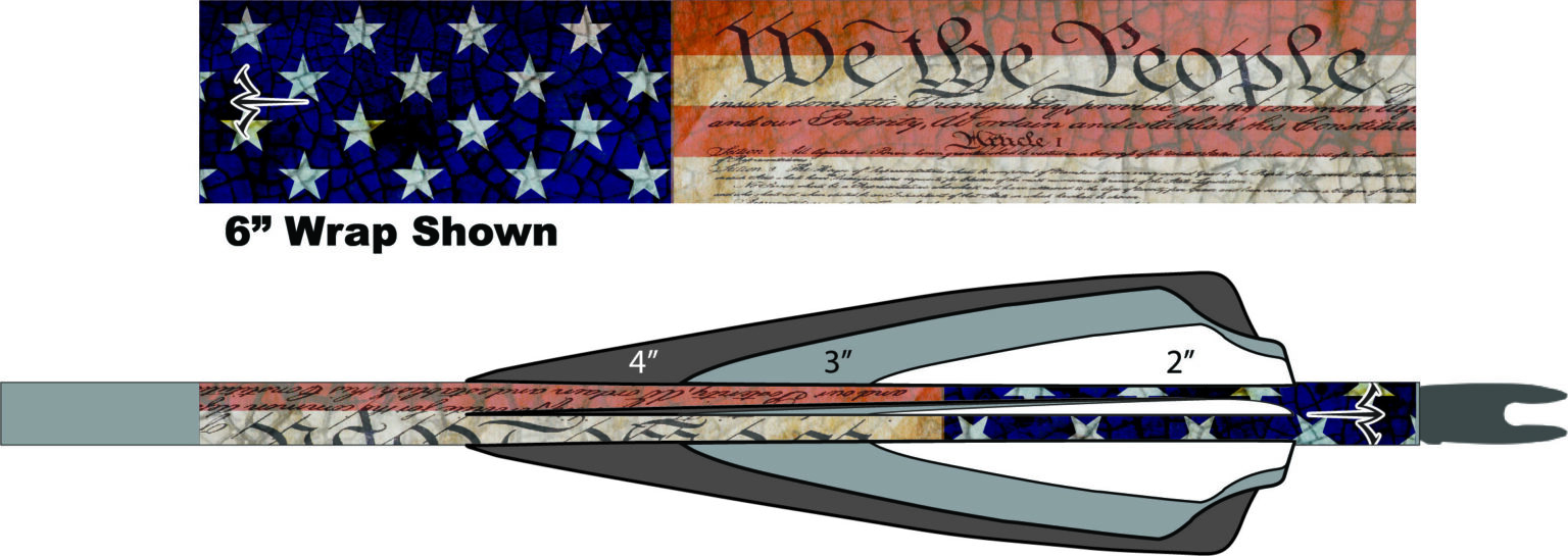 Premium Custom White Water Archery Arrow Build with American Flag Variant Wraps – 6pc set ...