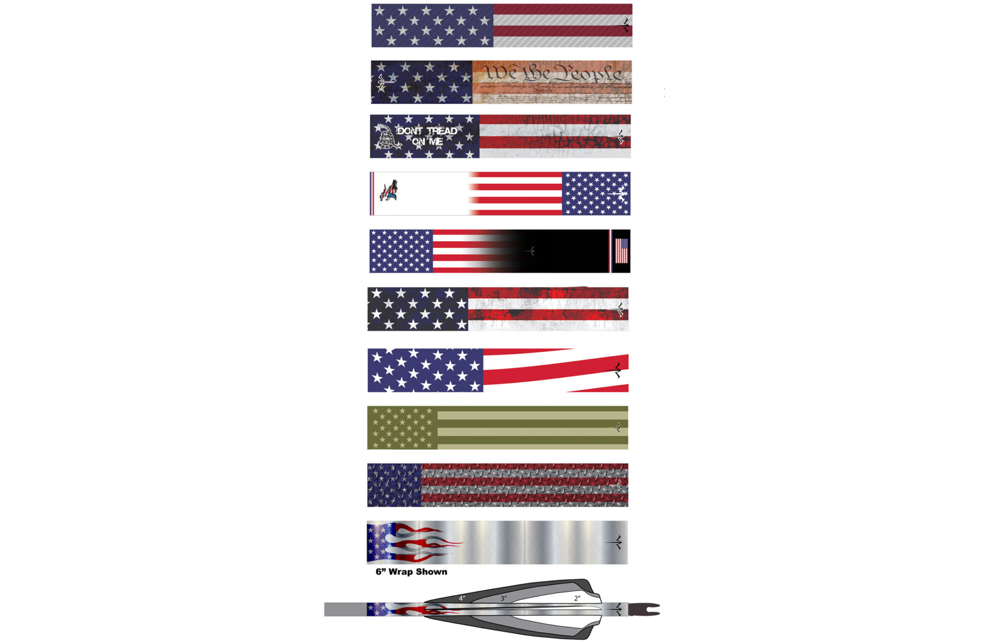 Premium Custom White Water Archery Arrow Build with American Flag ...