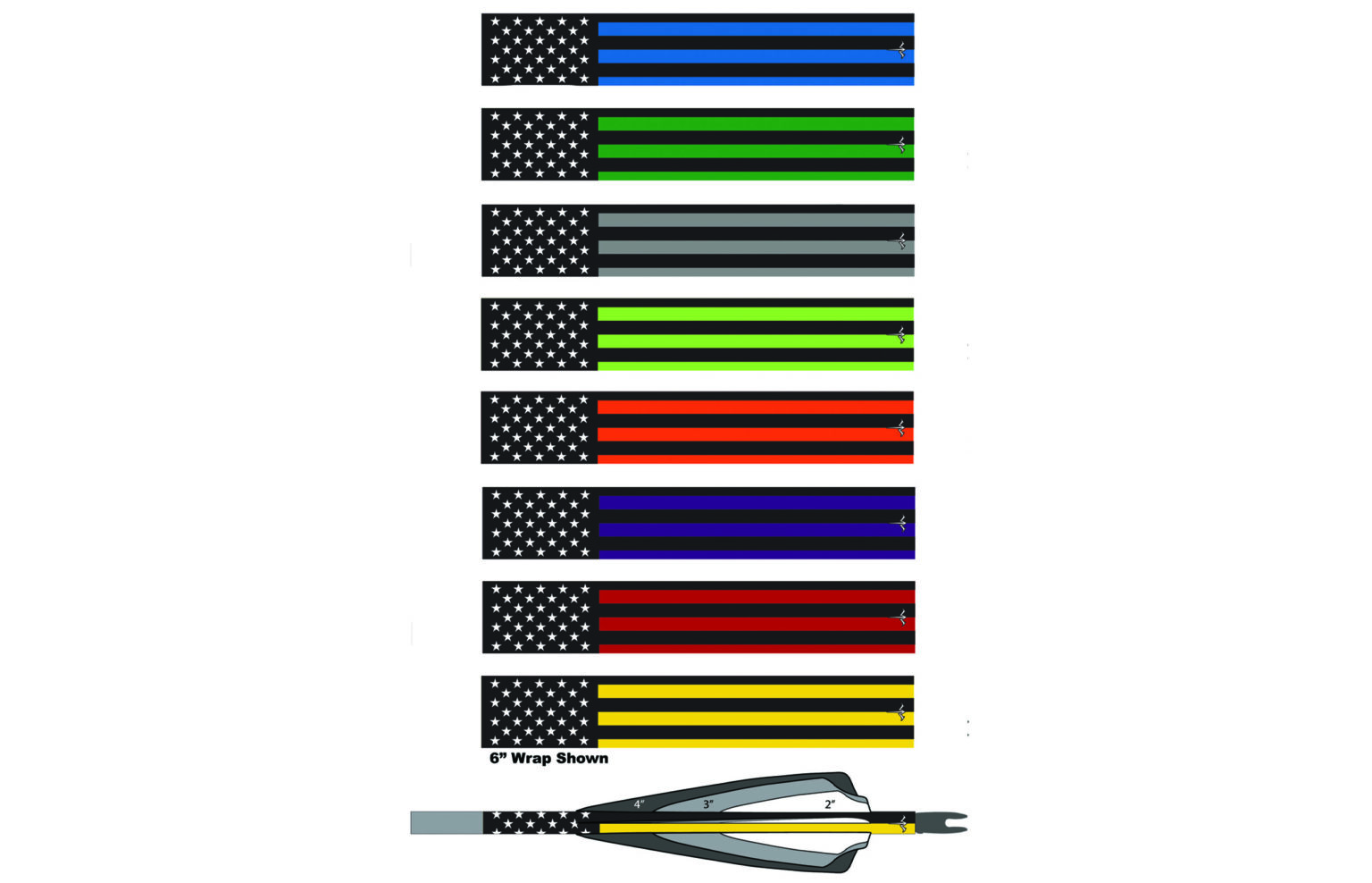 Premium Custom White Water Archery Arrow Build with Block American Flag ...