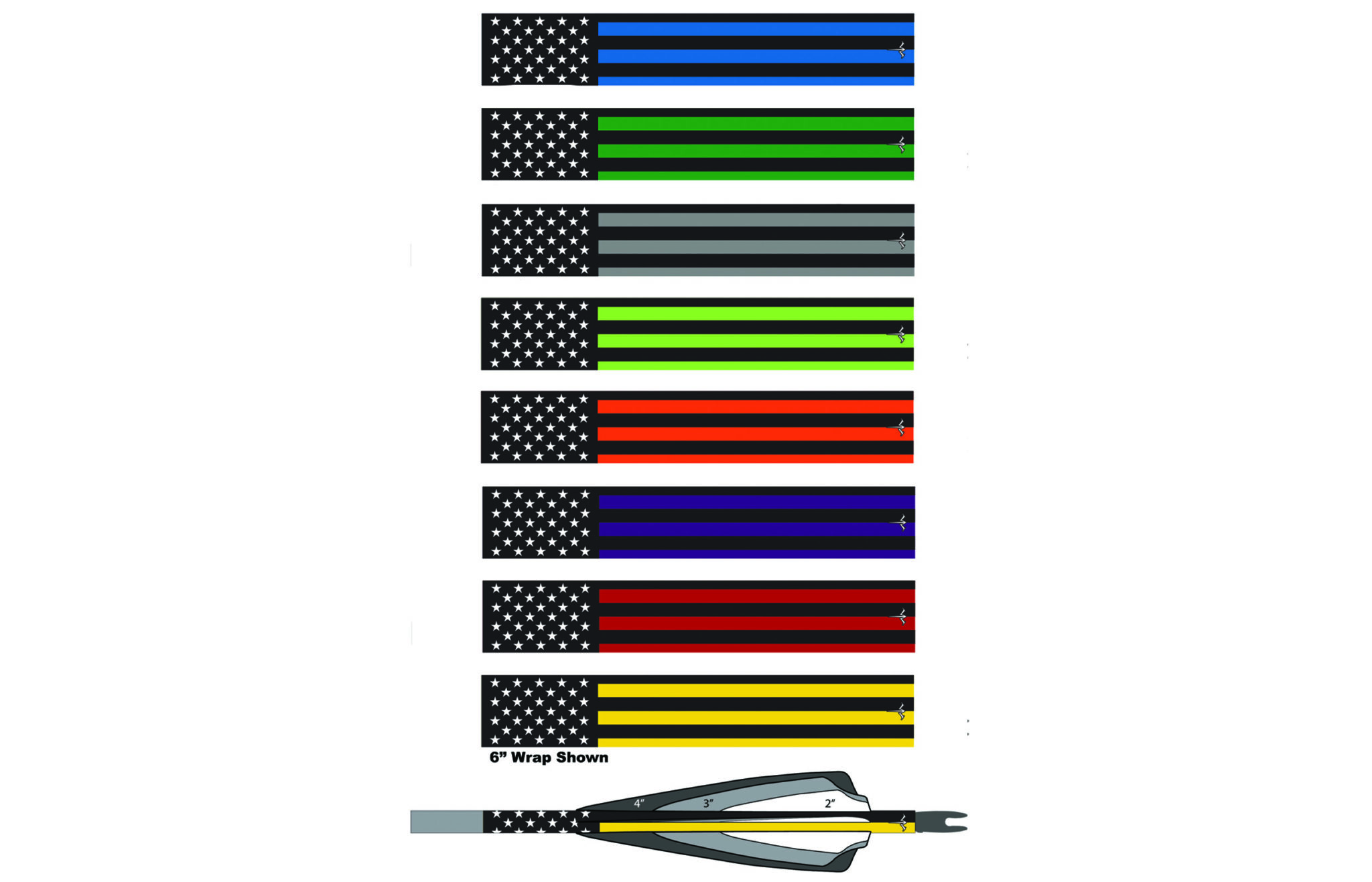 Premium Custom White Water Archery Arrow Build with Block American Flag ...