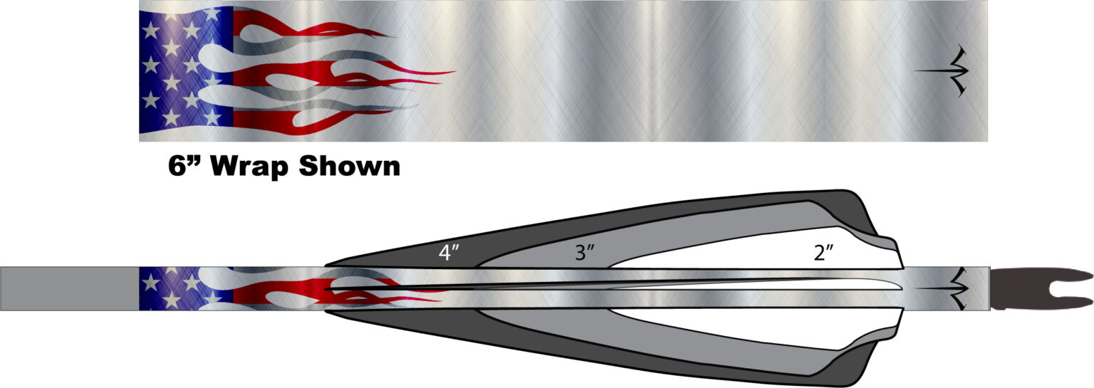 Premium Custom White Water Archery Arrow Build with American Flag Variant Wraps – 6pc set ...